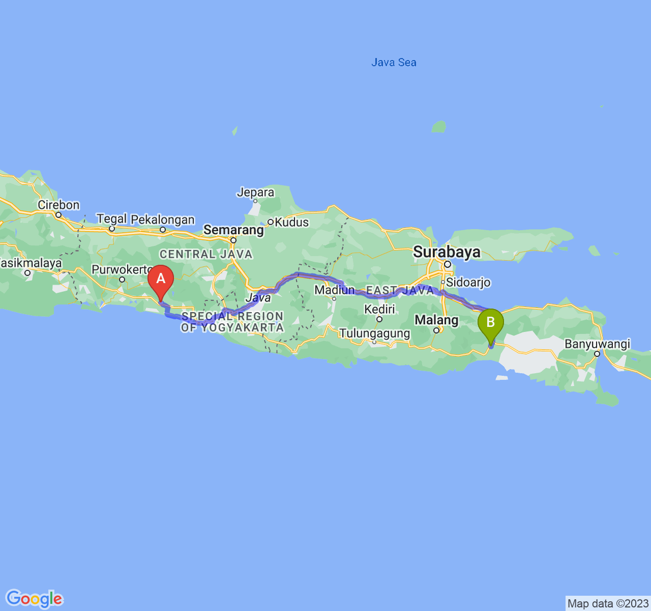 Berapa KM Dari Kab Kebumen Ke Kab Lumajang Dan Berapa Lama